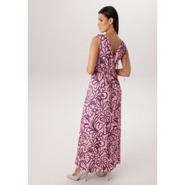 Damen Sommerkleid, rosa, Gr. 38, Aniston SELECTED, bedruckt, gebl&uuml;mt, gemustert, Single Jersey, Obermaterial: 95% Viskose, 5% Elasthan, Kleider, mit