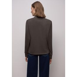 Street One Damen Cardigan, braun, Gr. 34, unifarben, Stoff, 65% Viskose, 29% Polyester, 6% Elasthan, Strickjacken, mit Tunnelzug am Saum