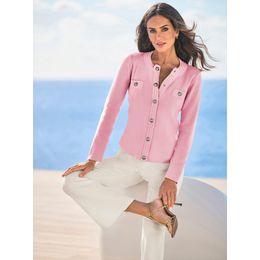 Heine Damen Cardiganros&eacute;, Gr. 34, unifarben, 100% Baumwolle, Strickjacken