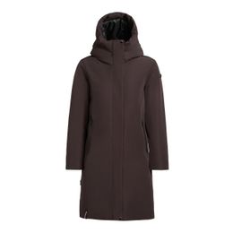 Wintermantel Khujo "NELLEN2", Damen, Gr. S, moody plum, Canvas, 100% Polyester, unifarben, eingesetzt elastischer Bund mit Windstopper, M&auml;ntel Wintermantel