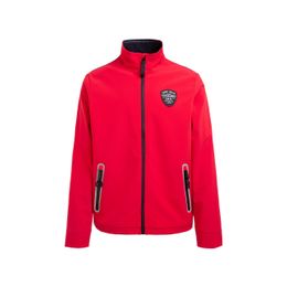 CAMP DAVID Herren Softshelljacke, rot, Gr. S, unifarben, Softshell, Material: 94% Polyester, 6% Elasthan, Futter: 100% Polyester, Jacken, mit