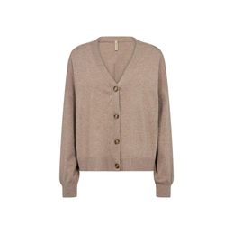 soyaconcept Damen Cardigan "Soya Concept Cardigan SC-NICOLINE 2"98030 camel melange, Gr. XL, Obermaterial: 32% Polyester, 36% Nylon, 16% Wolle, 16%