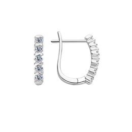 Rougemont Jewellery Earrings 'Moissanit Creolen Ohrringe 925 Sterling Silber' female Silver size One Size