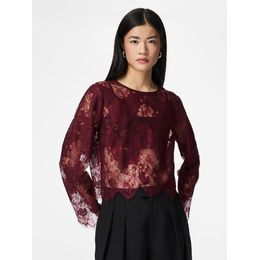 Pieces Bluse 'PCRINNE SPITZEN' Damen Gr&ouml;&szlig;e XL weinrot