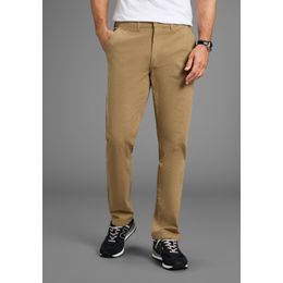 MAN'S WORLD Chinohose MAN'S WORLD, Herren, Gr. 24, N + U Gr, camel, Web, Obermaterial: 98% Baumwolle, 2% Elasthan, Strukturmuster, regular fit lang, Hosen Chinohose, leichte Struktur im Gewebe