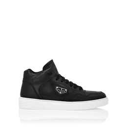 Philipp Plein Sneaker high Herren Gr&ouml;&szlig;e 42 schwarz / wei&szlig;meliert