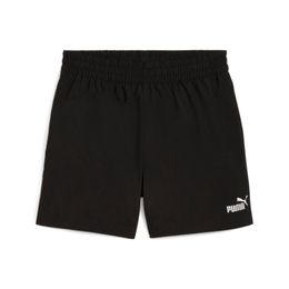 Shorts Puma "ESS TAPE WOVEN SHORTS 5"", Herren, Gr. L, N-Gr, schwarz (Puma schwarz), Twill, Obermaterial: 100% Polyester, bedruckt, regular fit kniefrei, Hosen Shorts, aus Polyester, mit Eingrifftaschen, Regular Fit