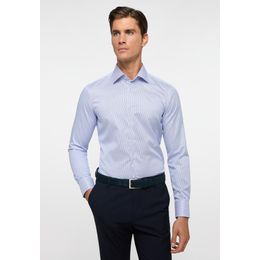 Eterna Herren Langarmhemd "SLIM FIT", blau, Gr. 42, Twill, 100% Baumwolle, Hemden, NON IRON (b&uuml;gelfrei)