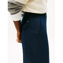 Tommy Hilfiger Damen Anzughose "COTTON WIDE LEG PANT", blau, Gr. 34, unifarben, Web, Obermaterial: 65% Baumwolle, 33% Lyocell, 2% Elasthan, Hosen