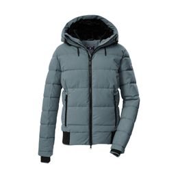 Steppjacke Killtec "KOW 12 WMN QLTD JCKT", Damen, Gr. 40, graublau, Obermaterial: 100% Polyester;Futter: 100% Polyester;F&uuml;llung: 100% Polyester, Jacken Steppjacke, Wasser- und windabweisende Damen Steppjacke mit Kapuze