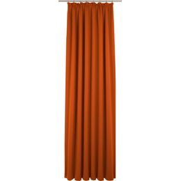 Vorhang WIRTH, B:65cm H:125cm, orange, Jacquard, Baumwolle, Polyester, Wohnzimmer, Gardinen, "Newbury"