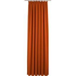 Vorhang WIRTH, B:130cm H:175cm, orange, Jacquard, Baumwolle, Polyester, Wohnzimmer, Gardinen, "Newbury"
