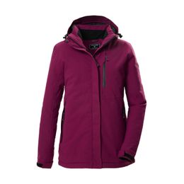 Funktionsjacke Killtec "KOW 219 WMN JCKT", Damen, Gr. 42, dunkelros&eacute;, Obermaterial: 100% Polyester;Futter: 100% Polyester;F&uuml;llung: 100% Polyester, Jacken Funktionsjacke, Atmungsaktive, wind- und wasserdichte Damenjacke, abnehmbare Kapuze