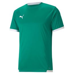 Puma Herren Trainingstop "TEAMLIGA JERSEY", gr&uuml;n, Gr. XL, unifarben, Interlock, Obermaterial: 100% Polyester, Tops, Kurzarmdesign, sportlicher Stil,