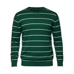 Ombre Pullover 'OM-SWSW-0143 Herren Gr&ouml;&szlig;e M gr&uuml;n / wei&szlig;