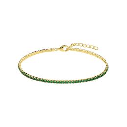Lucardi Bracelet 'Klassisch' female Gold, Green size Onesize