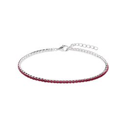 Lucardi Bracelet 'Klassisch' female Red, Silver size Onesize