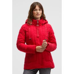 SOCCX Damen Winterjackerot flame, Gr. S, unifarben, Web, Material: 92% Polyester, 8% Polyamid, Futter: 100% Polyester, F&uuml;llung: 100% Polyester,
