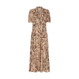 Lily & Lionel Midikleid LILY AND LIONEL "Julia Button Down Print Maxi Dress Damen", Damen, Gr. 36, Normalgr&ouml;&szlig;en, beige, 100% Polyester, Kleider Midikleid