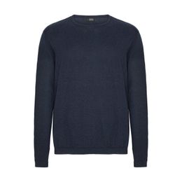 Rundhalspullover Clean Cut Copenhagen "Clean Cut Copenhagen Claude Crewneck Knit", Damen, Gr. L, navy melange, 100% Baumwolle, unifarben, normal, Rundhals, Pullover Rundhalspullover