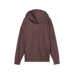 Puma Damen Kapuzensweatshirt "ESS ELEVATED COMFORT VELOUR RIB HOODIE"raisin, Gr. M, unifarben, Obermaterial: 68% Baumwolle, 32% Polyester,