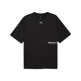 Puma Herren Trainingsshirt "M GRAPHIC OVERSIZE TEE", schwarz, Gr. XL, Jersey, Obermaterial: 50% Polyester, 25% Baumwolle, 25% Viskose, Shirts,