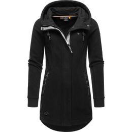 Ragwear Damen Parka "Letti Fleece", schwarz, Gr. S, Fleece, Obermaterial: 100% Polyester, Jacken, Sportliche Damen Fleecejacke mit Kapuze