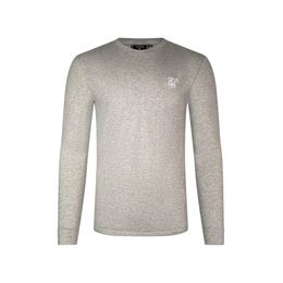 SikSilk Shirt 'Essentials Long Sleeve T-Shirt' Herren Gr&ouml;&szlig;e XL grau