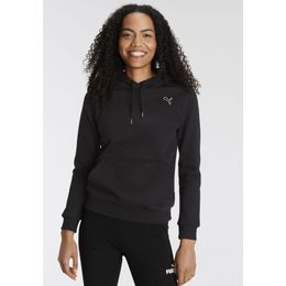Puma Damen Kapuzensweatshirt "BETTER ESSENTIALS HOODIE FL", schwarz, Gr. L, unifarben, Fleece, Obermaterial: 100% Baumwolle, Sweatshirts, mit Kapuze,