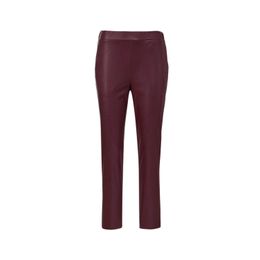 GOLDNER Damen 2-in-1-Hose "Kurzgr&ouml;&szlig;e Bequeme Schlupfhose in Lederoptik", rot, Gr. 27, Obermaterial: 100% Polyester COOLMAX PES(Coolmax)., Hosen,