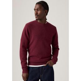 Levi's LEVI'S Herren Wollpullover "ORIGINAL HM SWEATER", rot, Gr. L, Strick, Obermaterial: 80% Wolle, 20% Polyamid, Pullover, klassische Rundhalsform