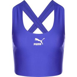 Puma Sporttop 'T7' Damen Gr&ouml;&szlig;e XL royalblau / wei&szlig;