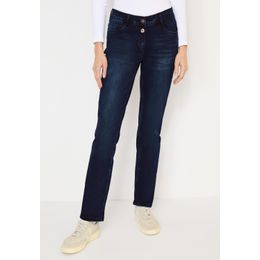 Cecil Damen Comfort-fit-Jeans, blau, Gr. 36, unifarben, Jeans, 67% Baumwolle, 31% Polyester, 2% Elasthan, Jeans, 5-Pocket-Style