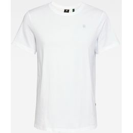 G-Star Raw G-STAR Herren T-Shirt "Base-S T-Shirt", wei&szlig;, Gr. L, unifarben, Jersey, Obermaterial: 100% Baumwolle, Shirts, mit kleinem Logo-Detail
