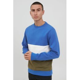 Rundhalspullover Blend "BHSweatshirt", Herren, Gr. L, blau (nautical blau), Sweatware, 50% Baumwolle, 50% Polyester, regular fit normal, Rundhals, eng, Pullover Rundhalspullover, Klassisches Sweatshirt mit Rundhalsausschnitt