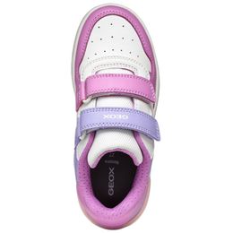 Geox M&auml;dchen Sneaker "Geox Sneaker Lederimitat/Textil", Gr. 32, wei&szlig;, Lederimitat, Textil, Schuhe
