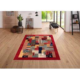 Wollteppich OTTO HOME, B:200cm H:12mm L:250cm, bunt, Wolle, Wohnzimmer, Teppiche, "Felia", reine Wolle, handgewebt, mit Bord&uuml;re