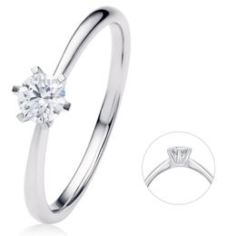 ONE ELEMENT Damen Diamantring "0.25 ct Diamant Brillant Ring aus 585 Wei&szlig;gold", 56, 0,25, Diamanten Gold Wei&szlig;gold 585, silber, Diamanten, Gold,