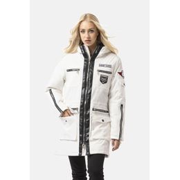 Cipo & Baxx CIPO & BAXX Damen Winterjacke "WM144", wei&szlig;, Gr. L, unifarben, Stoff, 100% Nylon, Jacken, mit Zipper-Details