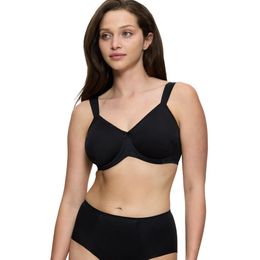 Triumph Damen Minimizer-BH "Essential Minimizer", Gr. 80, schwarz, Obermaterial: 71% Polyamid, 29% Elasthan (LYCRA), gemustert, leicht gl&auml;nzend,