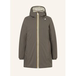 K-way Damen Funktionsjacke "K-way Winterjacke SOPHIE ST THERMO DOUBLE zum Wenden"schwarz olive, gr&uuml;n oak, Gr. L, Obermaterial: 76% Polyester, 24%