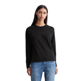Marc O'Polo Damen Sweatshirt, schwarz, Gr. S, MARC O'POLO DENIM, Sweatware, Obermaterial: 100% Baumwolle, Sweatshirts, Im modernen O-Shape, locker geschnitten