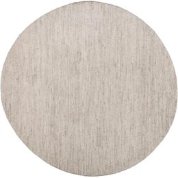 Wollteppich OTTO HOME, H:28mm &Oslash;:150cm, beige, Wolle, Wohnzimmer, Teppiche, "Punam, handgekn&uuml;pft", echter Berber aus Marokko, einfarbig, reine Wolle,