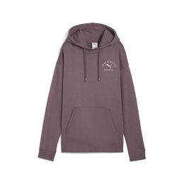 Puma Damen Kapuzensweatshirt "CLASS RELAXED HOODIE FL"raisin, Gr. XS, unifarben, Fleece, Obermaterial: 66% Baumwolle, 34% Polyester, Sweatshirts, mit
