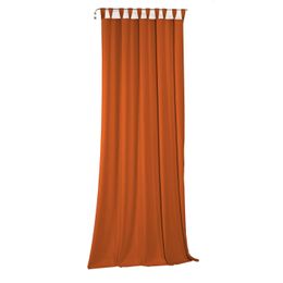 Vorhang WIRTH, B:130cm H:175cm, orange, Jacquard, Baumwolle, Polyester, Wohnzimmer, Gardinen, "Newbury"