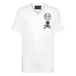 Philipp Plein T-Shirt 'Skull' Herren Gr&ouml;&szlig;e S schwarz / wei&szlig;