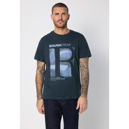 Street One MEN Herren T-Shirtnocturnal blau, Gr. L, bedruckt, Web, 100% Baumwolle, Shirts, aus reiner Baumwolle