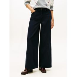 High-waist-Jeans Tommy Hilfiger "DNM 70's WIDE LEG HW", Damen, Gr. 31, L&auml;nge 30, nina, Denim/Jeans, Obermaterial: 80% Baumwolle, 20% Lyocell, unifarben, l&auml;ssig geschnitten kn&ouml;chellang, Jeans High-Waist-Jeans