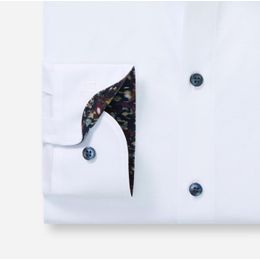 OLYMP Herren Langarmhemd "Level Five 24/Seven", wei&szlig;, Gr. 38, Web, Obermaterial: 92% Baumwolle, 8% Elasthan, Hemden, Businesshemd, body fit, New York