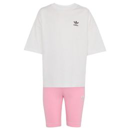 adidas originals Set 'Cycling Shorts and Tee Set' boy Pink, White size 116